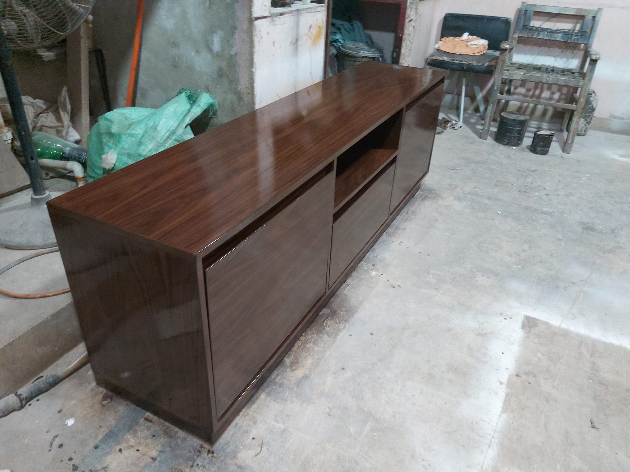 Wooden Wall media unit along with floor TV unit design for home